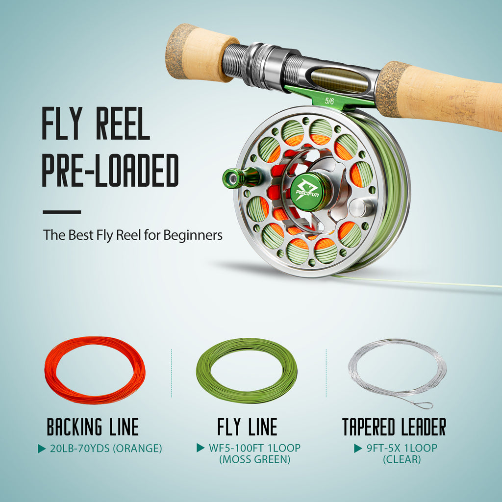 Piscifun Sword Fly Fishing Reel, CNC-Machined Aluminum Alloy Fly Reel ...