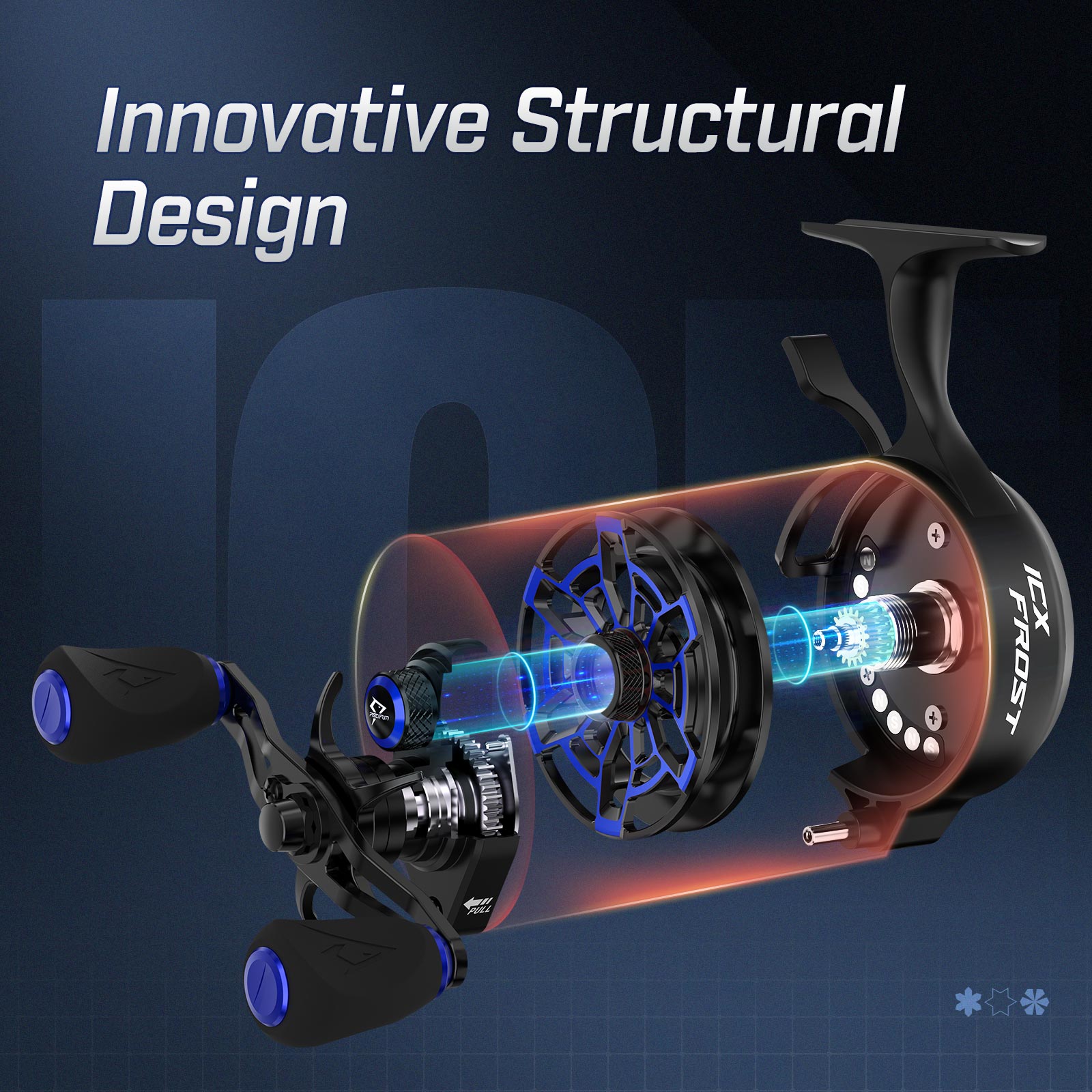 Piscifun ICX Frost Carbon Ice Fishing Reel, Inline Ice Reel, Innovative ...